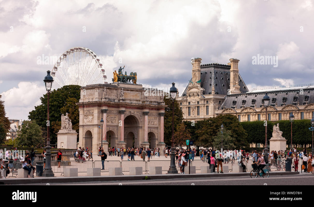 Landscape colour photography of the Louvre Museum in Paris France Stock ...