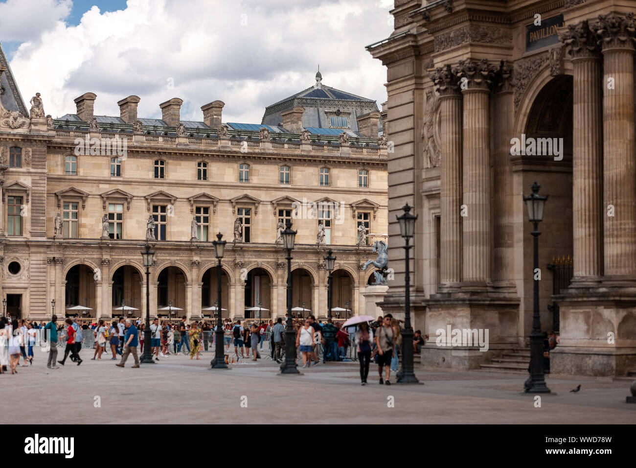 Landscape colour photography of the Louvre Museum in Paris France Stock ...