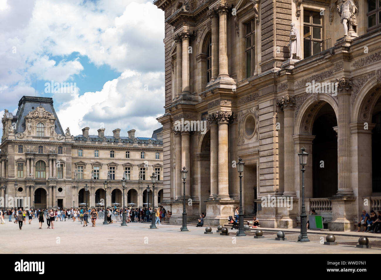 Landscape colour photography of the Louvre Museum in Paris France Stock ...