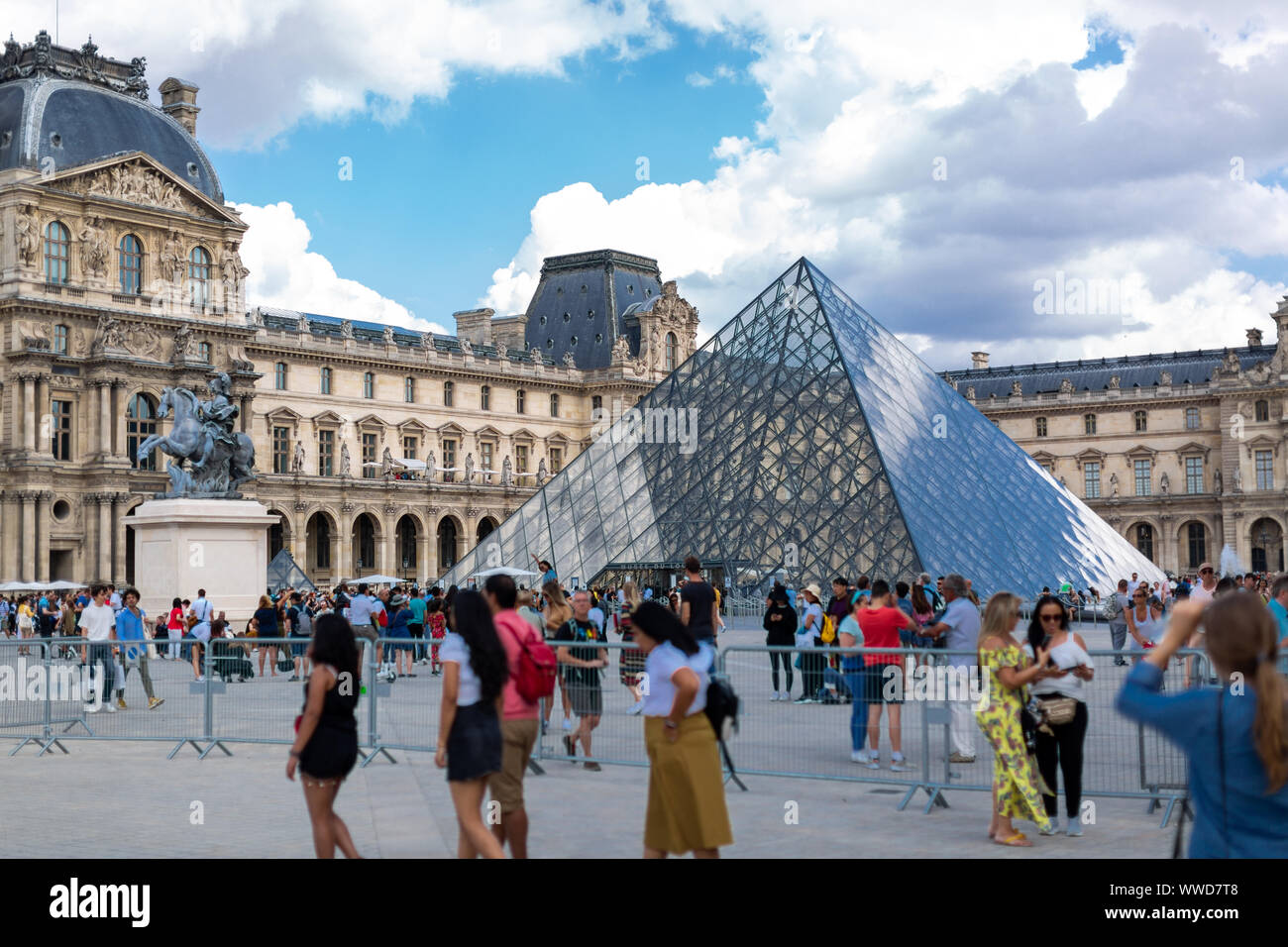 Landscape colour photography of the Louvre Museum in Paris France Stock ...