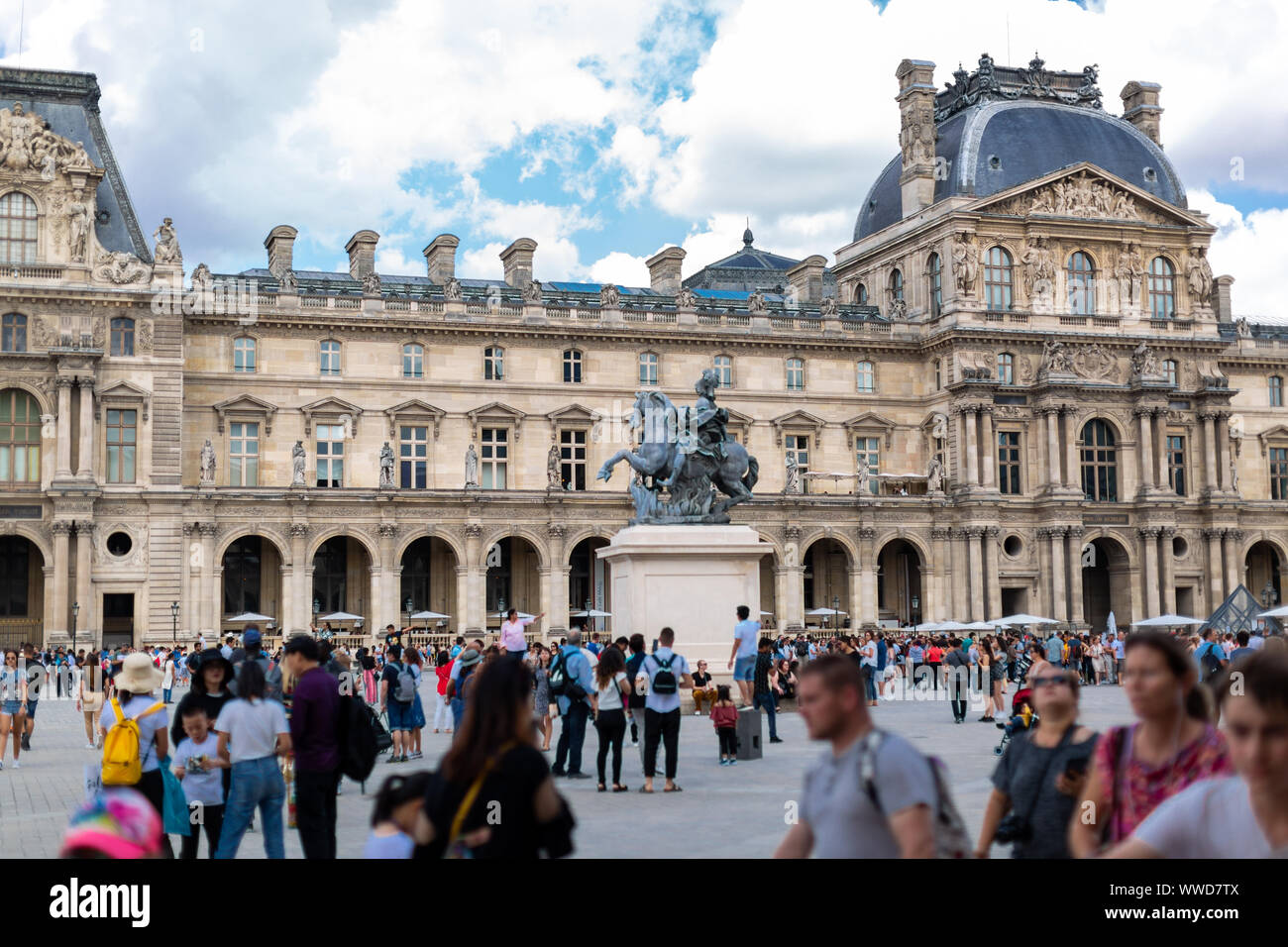 Landscape colour photography of the Louvre Museum in Paris France Stock ...