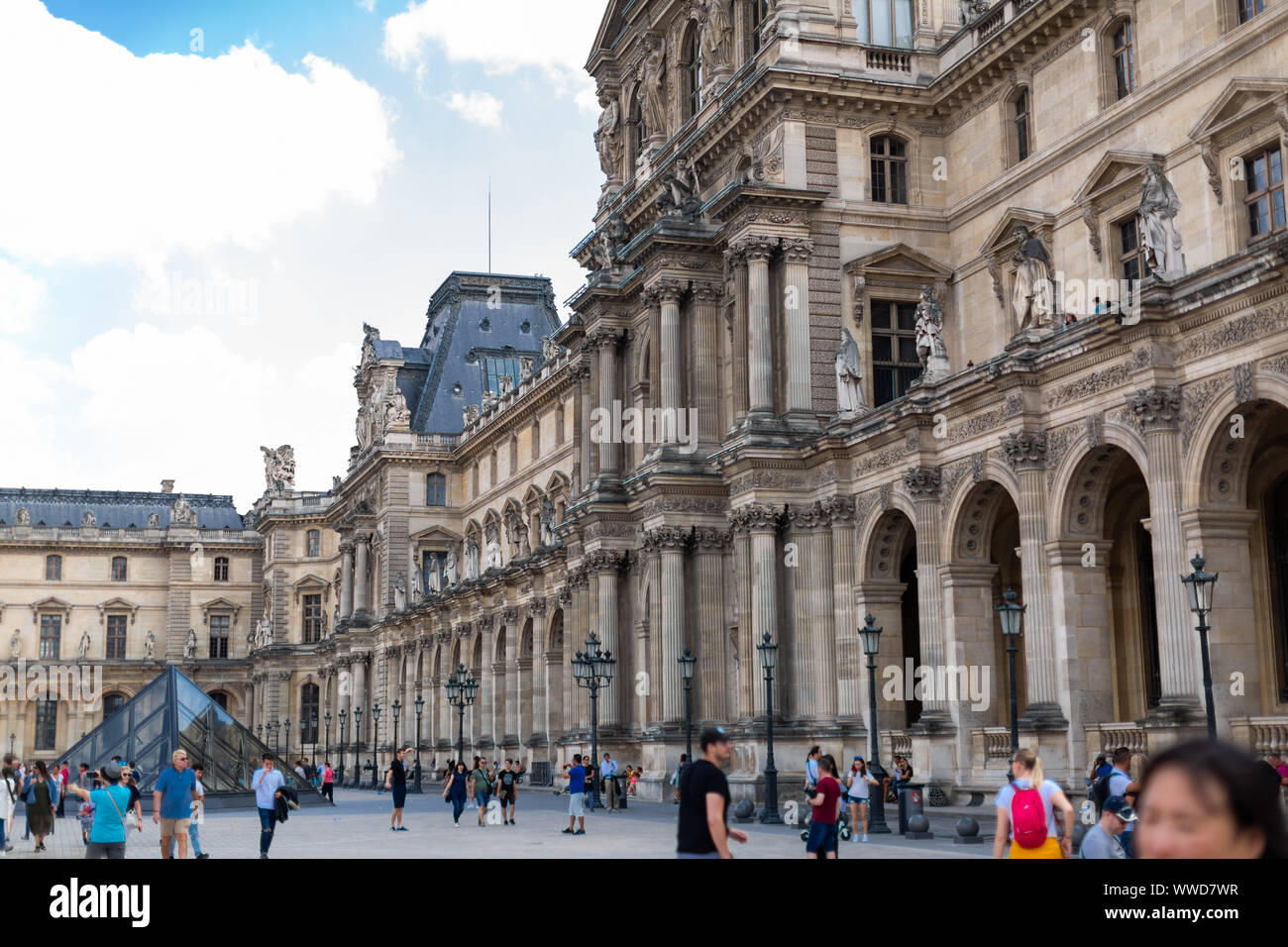 Landscape colour photography of the Louvre Museum in Paris France Stock ...