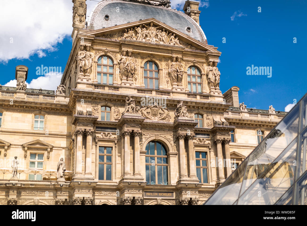 Landscape colour photography of the Louvre Museum in Paris France Stock ...