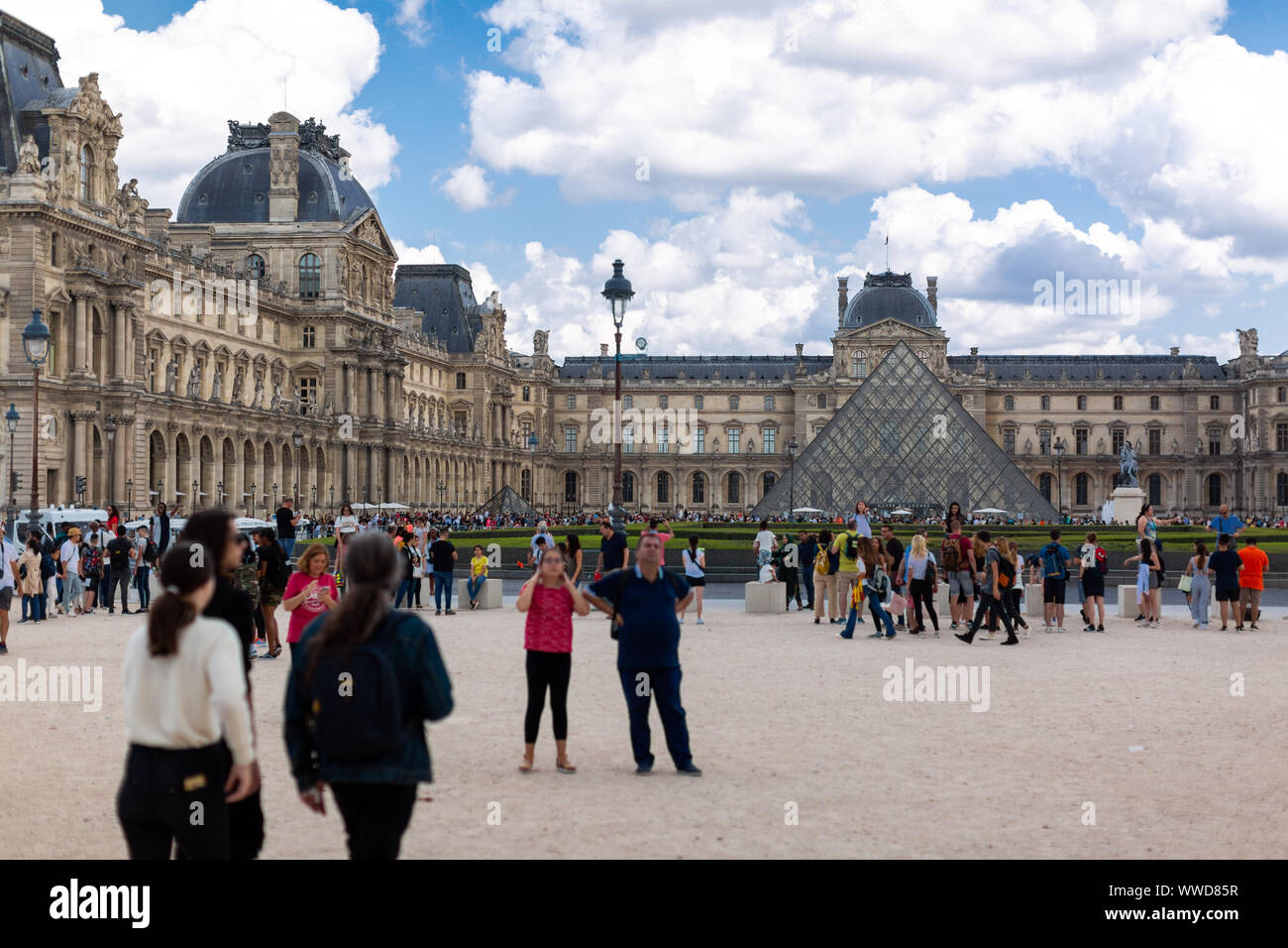 Landscape colour photography of the Louvre Museum in Paris France Stock ...