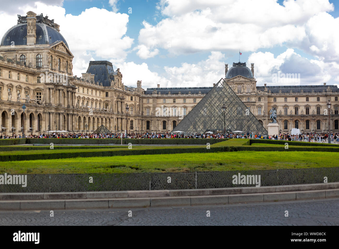 Landscape colour photography of the Louvre Museum in Paris France Stock ...