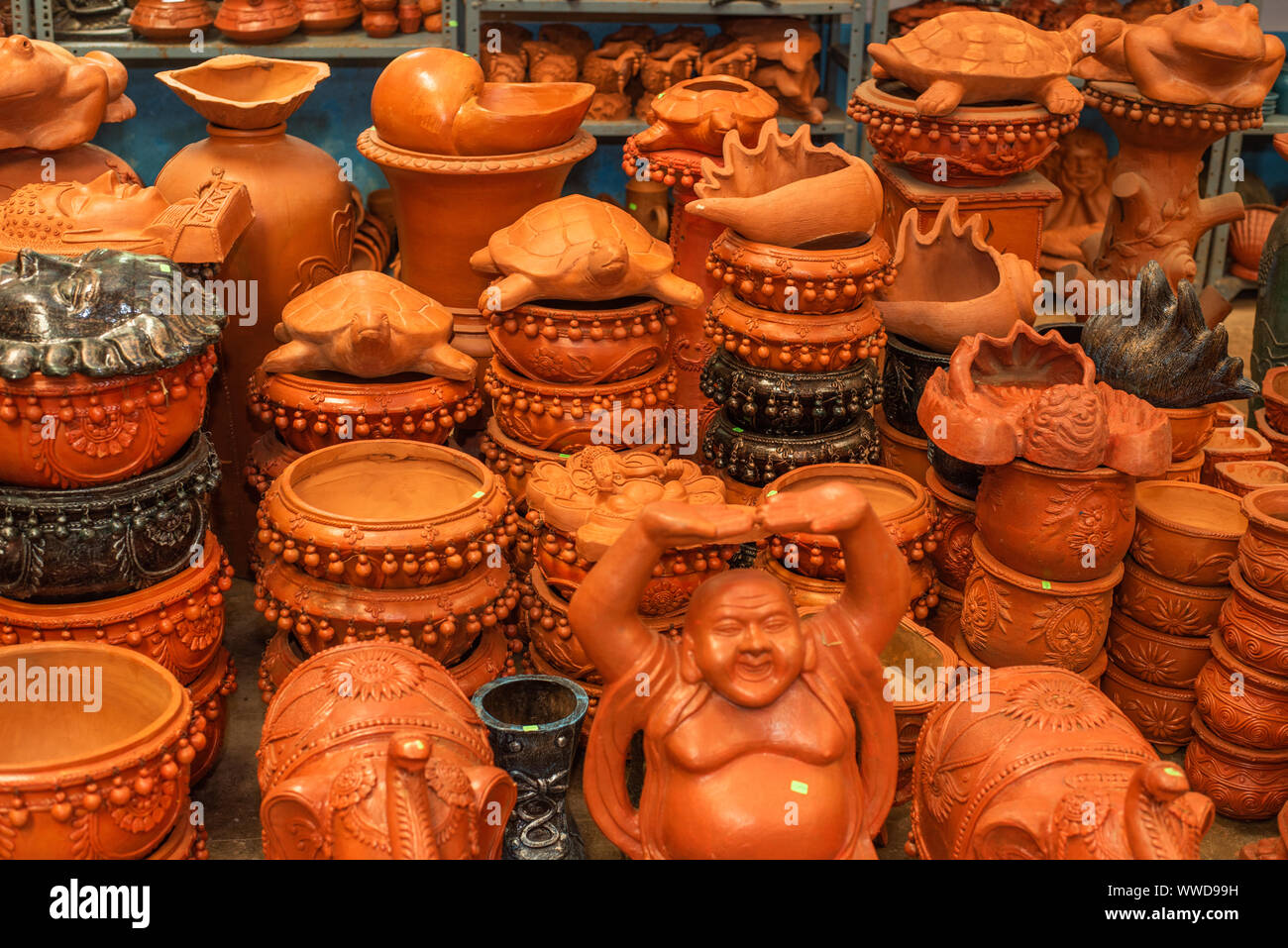 A variety of local handmade Clay pottery and home decor sold in Goa ...
