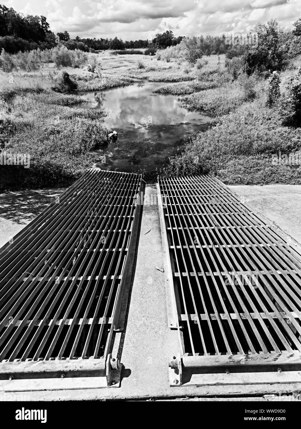 Canal drain Black and White Stock Photos & Images - Alamy
