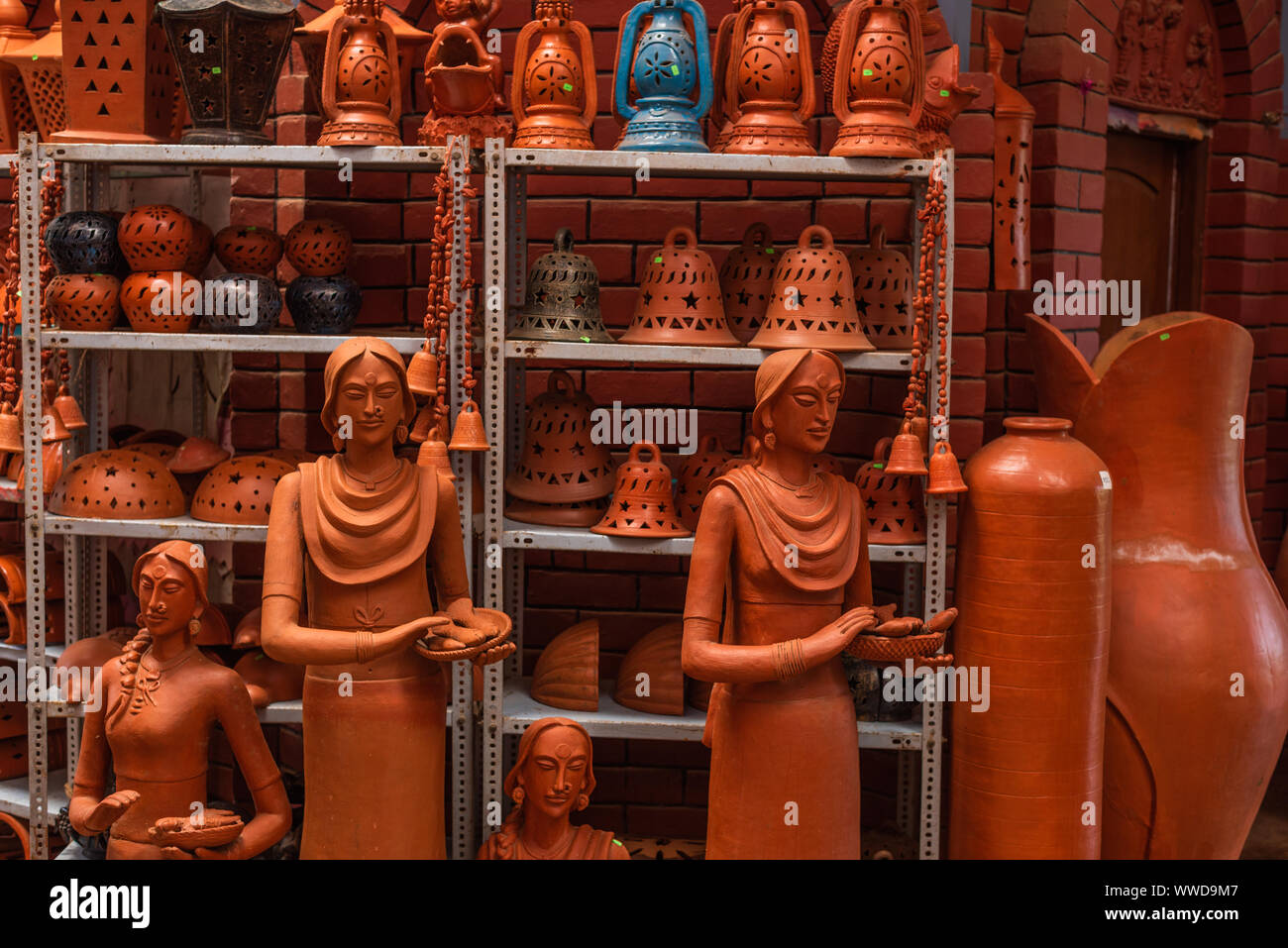 A variety of local handmade Clay pottery and home decor sold in Goa ...
