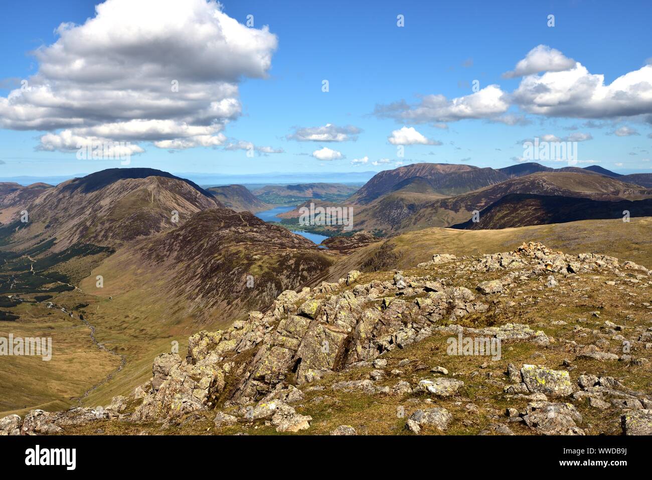 The ridge from Brandeth over Haystacks to Red Pike Stock Photo - Alamy
