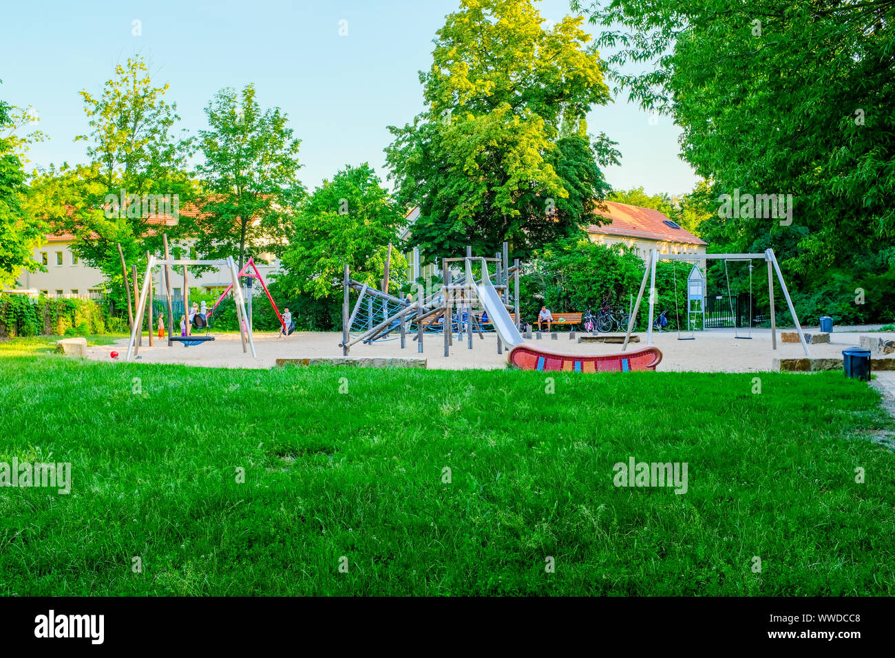 Playground, East Berlin Stock Photo - Alamy
