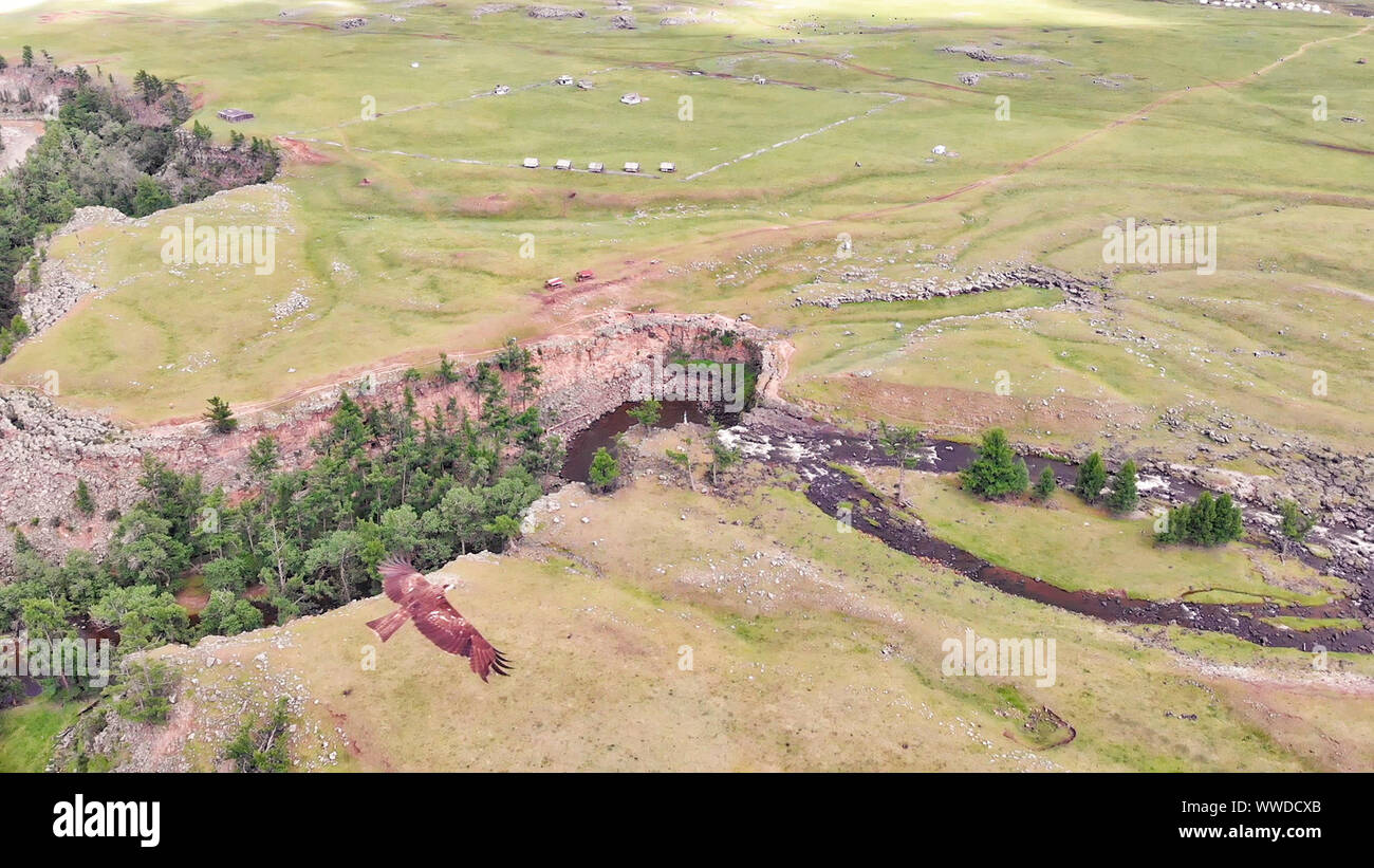 Orkhon waterfall view valley hi-res stock photography and images - Alamy