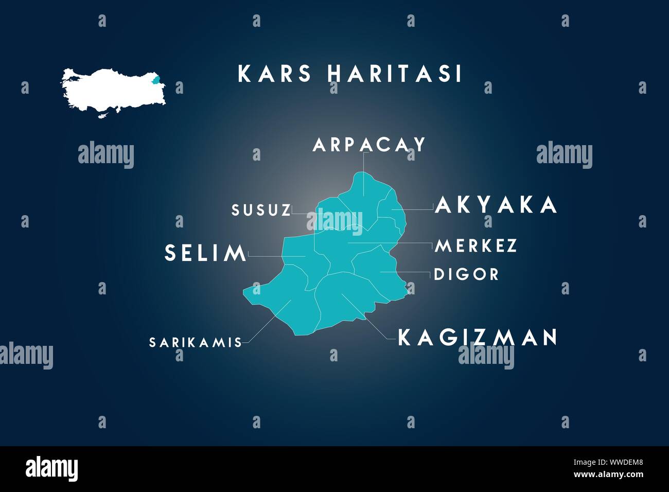 Kars map Stock Vector Images - Alamy