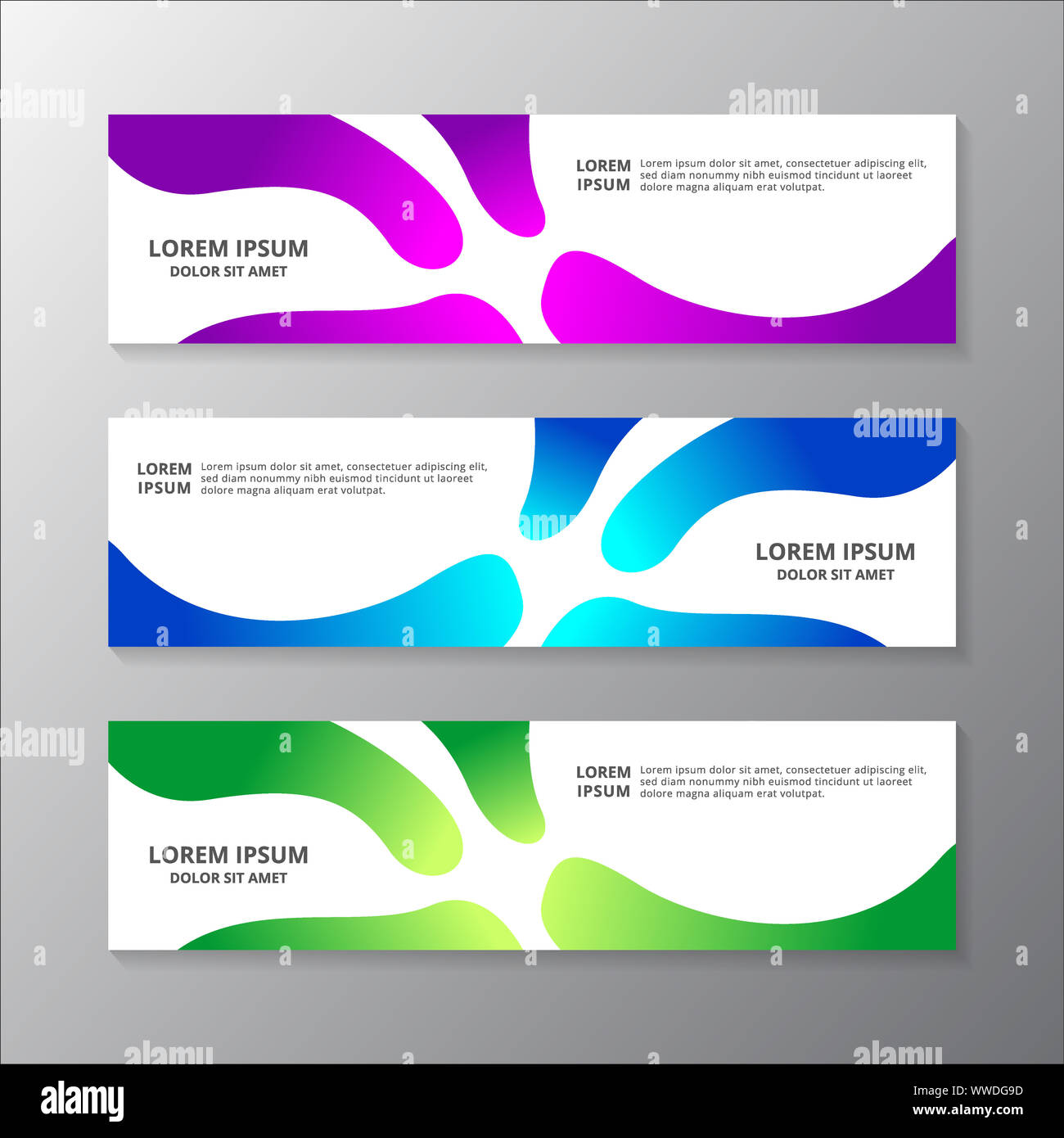 Abstract Liquid Banner Template Gradient Color Modern Layout Web Header Footer Advertising