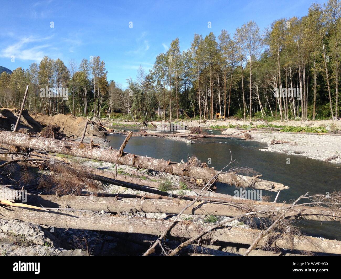 North Fork Stillaguamish River as it flows through the toe of the 2014 ...