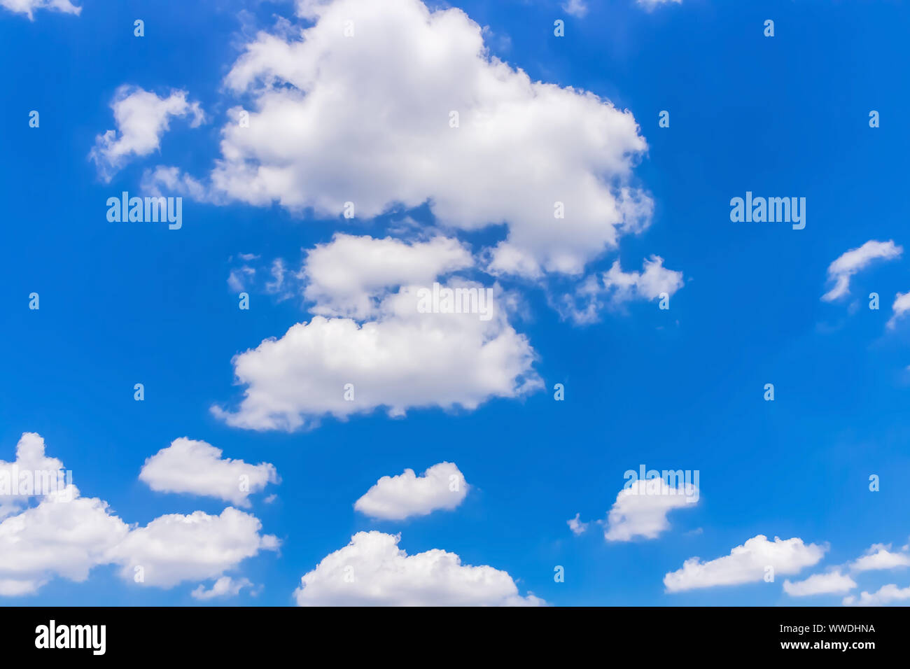 White cloud lumpy with clear beautiful sky Stock Photo - Alamy