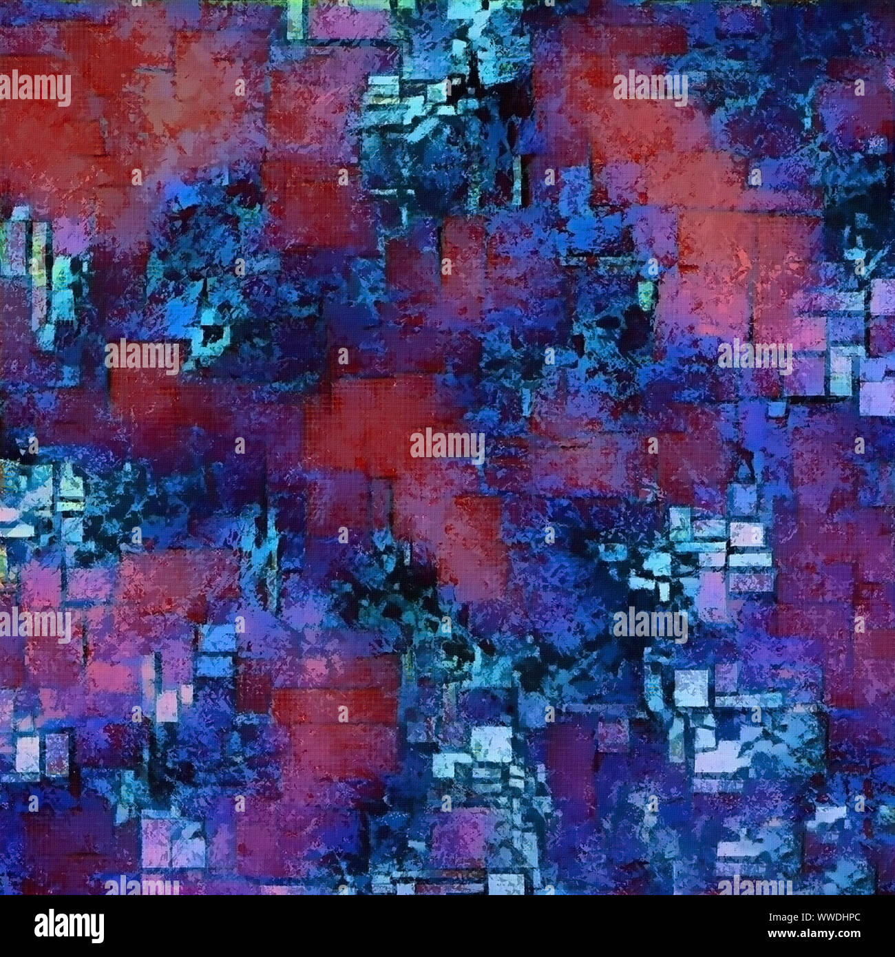 Abstract pattern in red and blue colors Stock Photo - Alamy