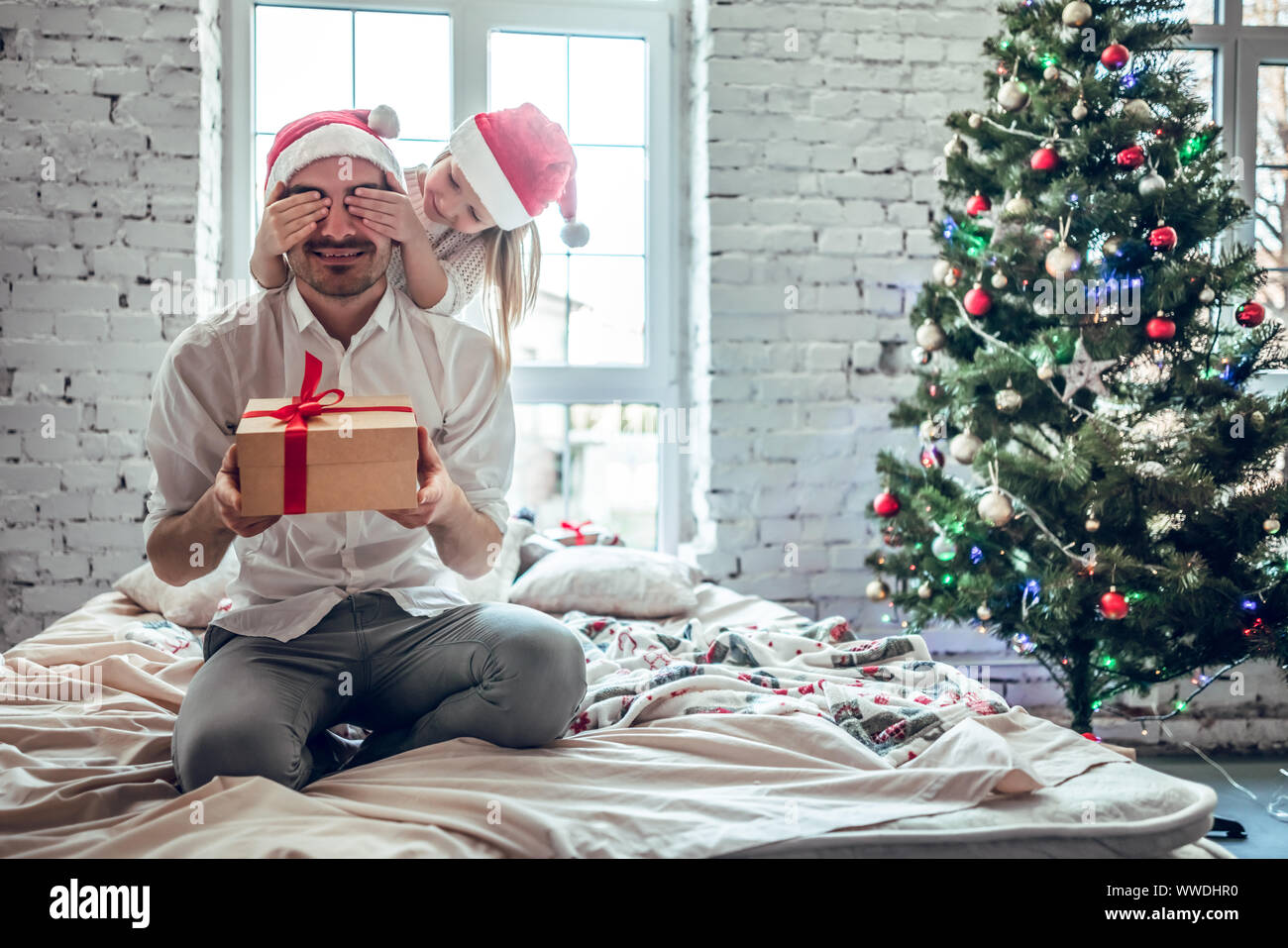 I got a present for you. Daughter giving her senior father a surprise ...