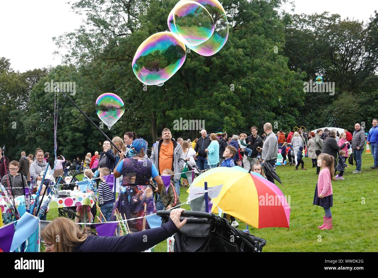 The annual Bubblefest held in High Lea Park, New Mills, Derbyshire ...