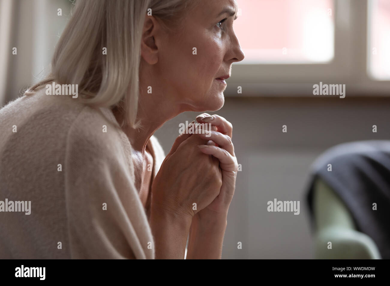 Widow Sitting Home Alone High Resolution Stock Photography and Images ...