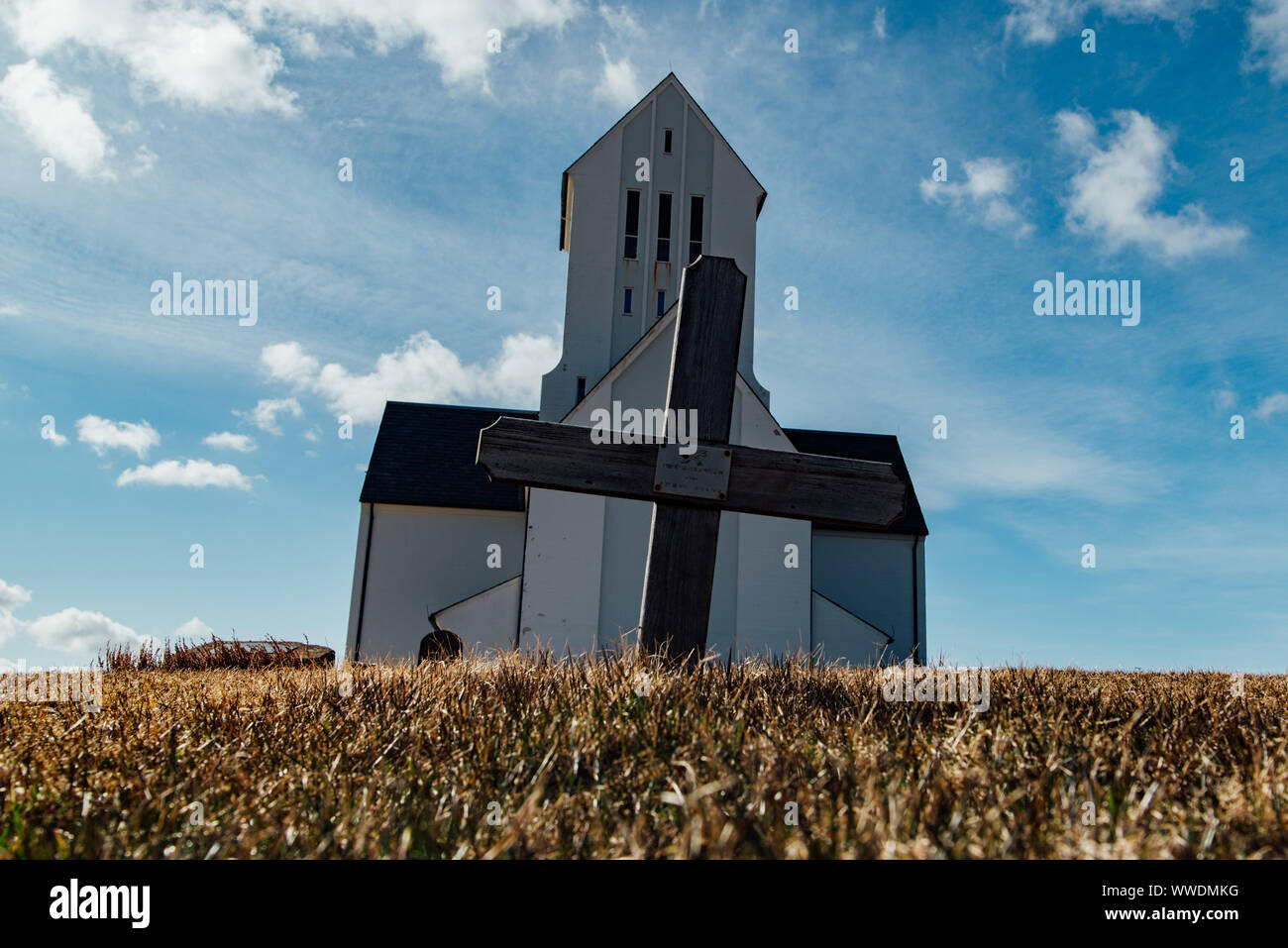 Cross in front of a church hi-res stock photography and images - Alamy