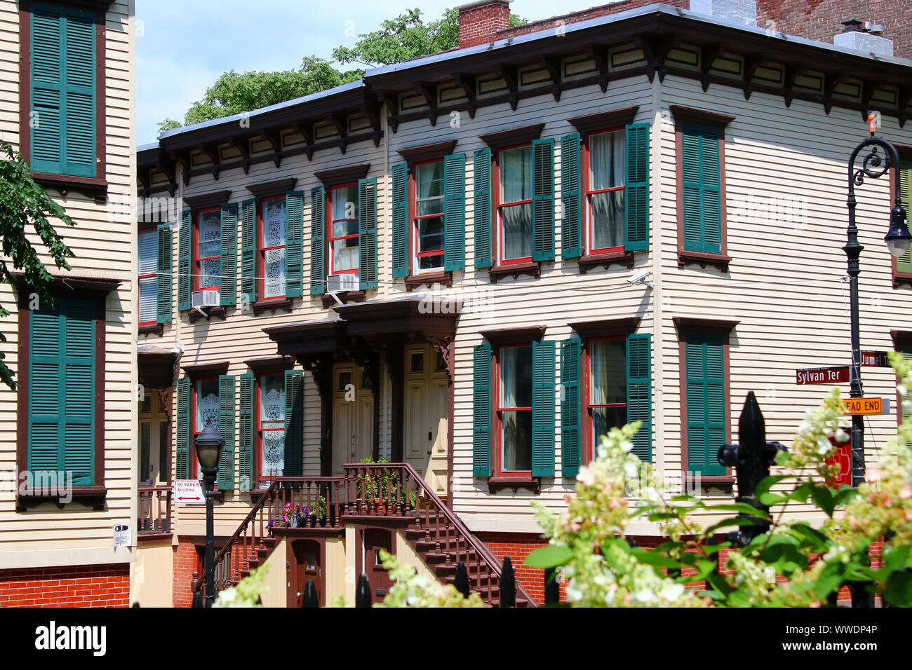 Sylvan Terrace wooden frame houses were built in 1882-1883 and are part ...