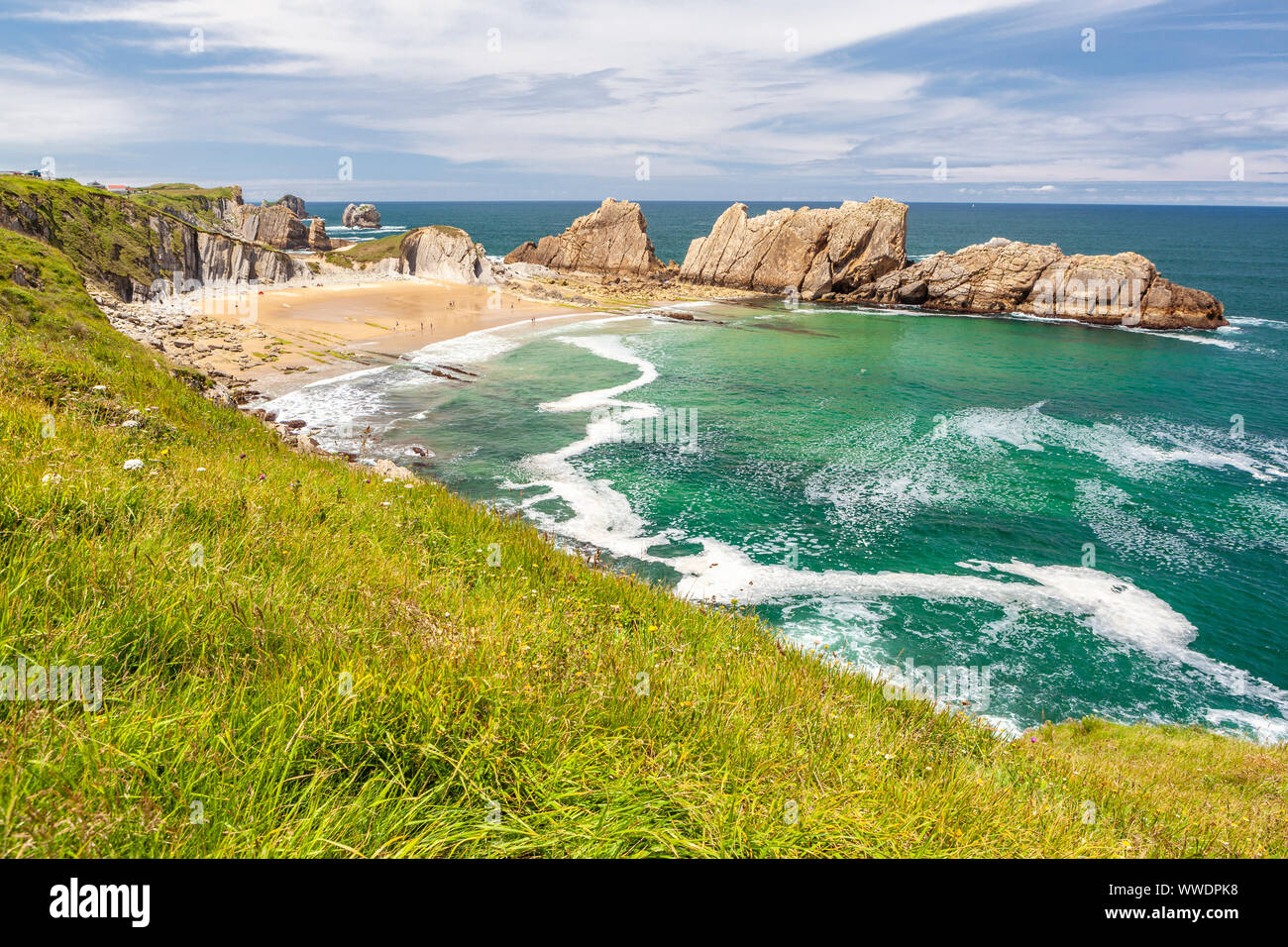 Arnia Beach Liencres Cantabria Spain Stock Photo Alamy