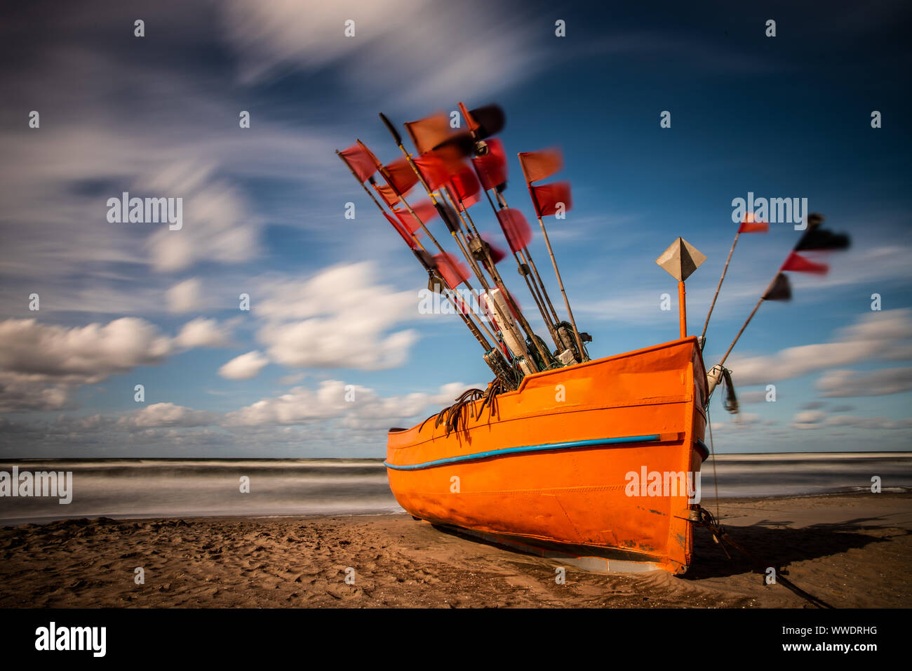 fishing ships at the beach Stock Photo - Alamy