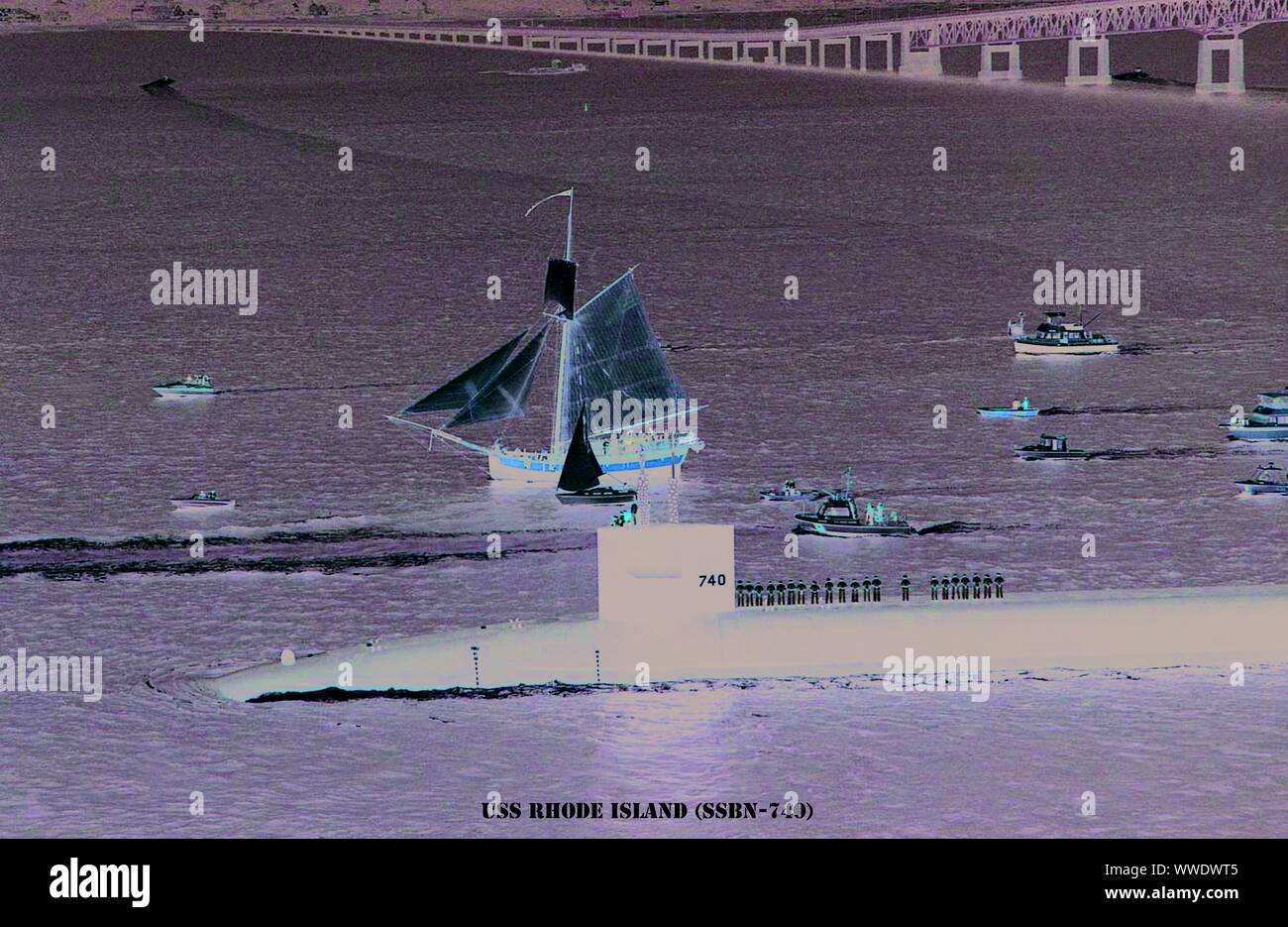 USS RHODE ISLAND (SSBN-740 Stock Photo - Alamy