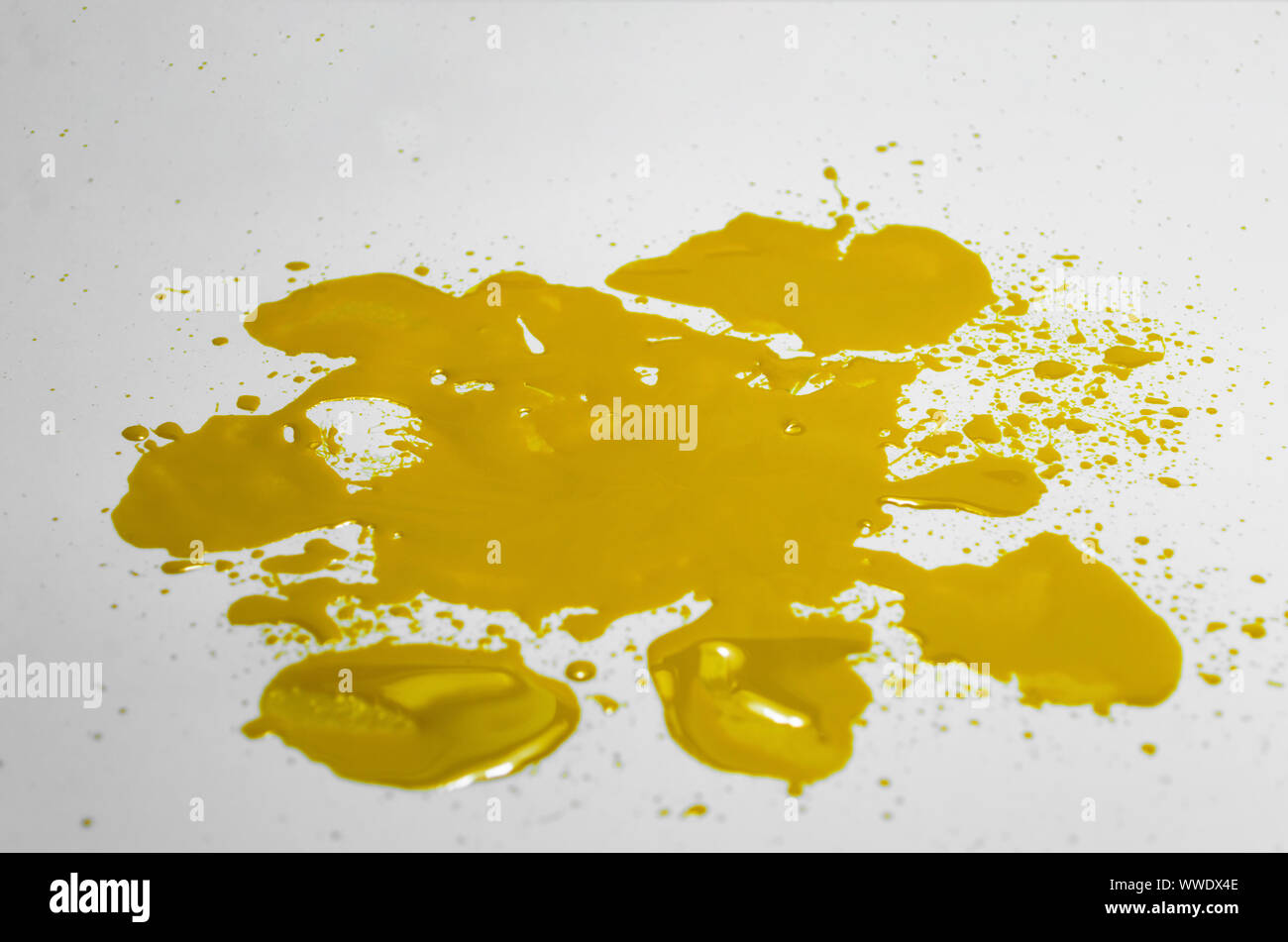 Abstract background Yellow Acrylic Paint. on white Background Stock ...