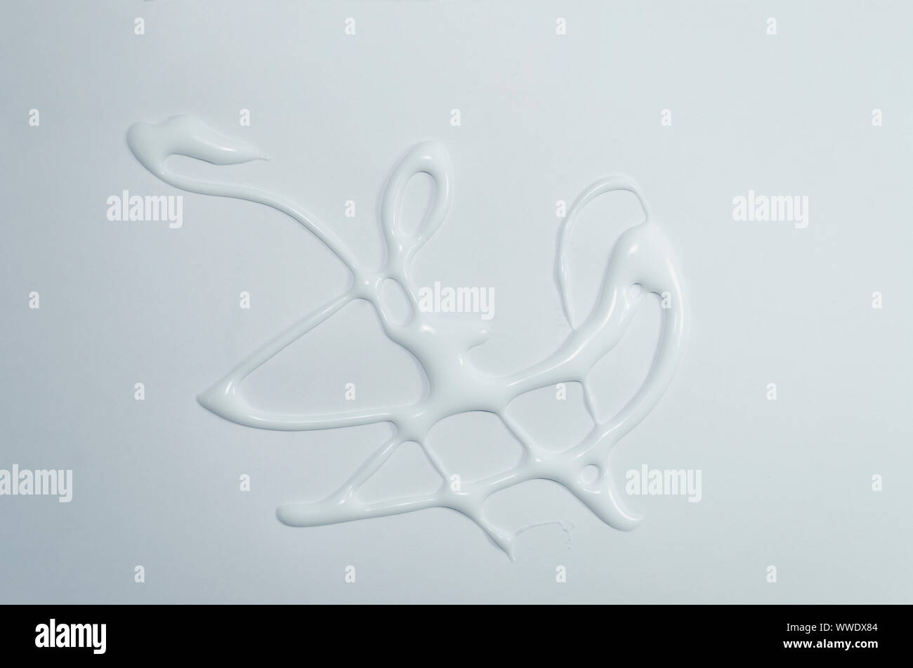 Abstract white texture background of random shape White water glue ...