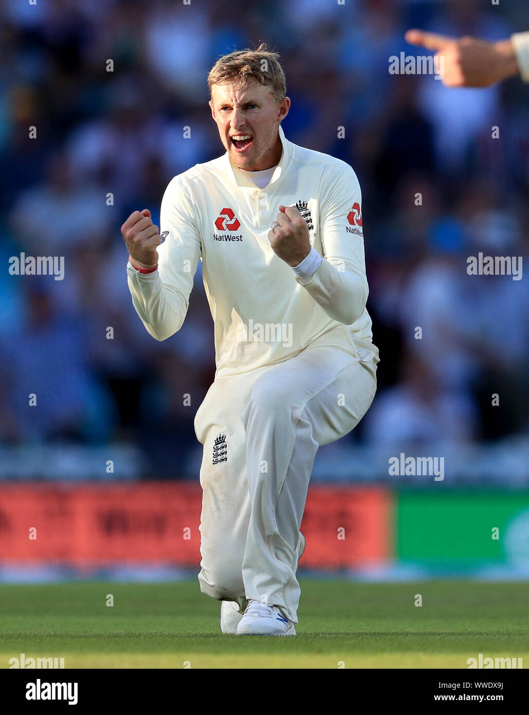 England's Joe Root celebrates taking the wicket of Australia's Matthew ...