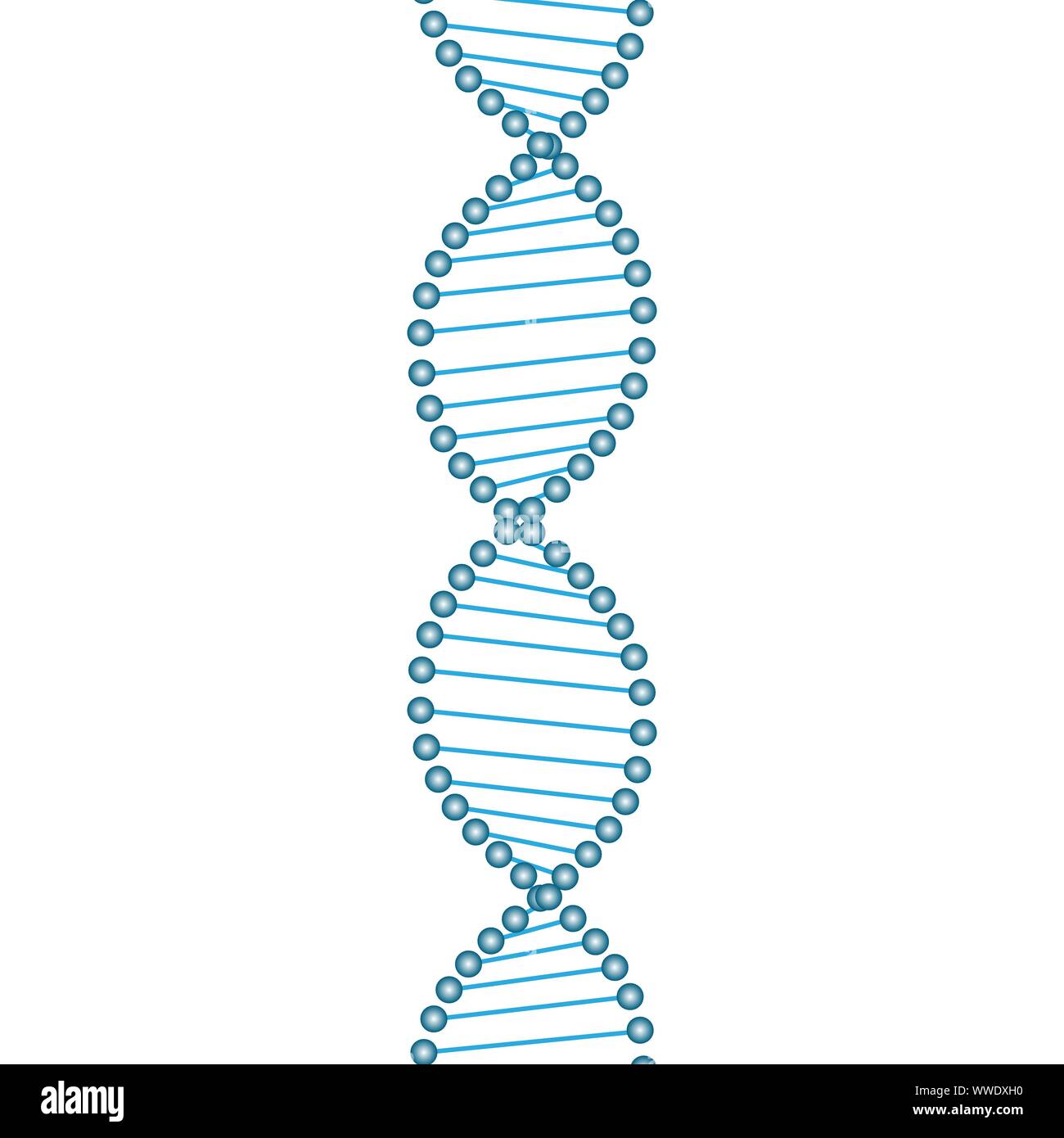 Abstract DNA strand symbol. Isolated on white background. Vector ...
