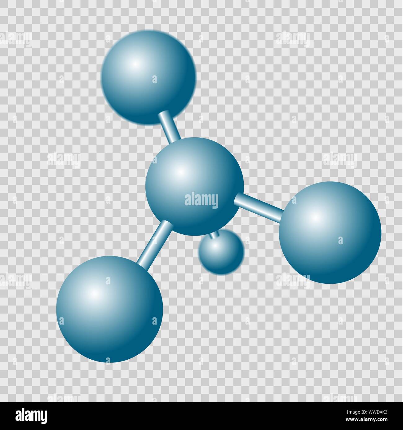 Abstract molecule isolated. Vector illustration. Atoms. Molecular ...