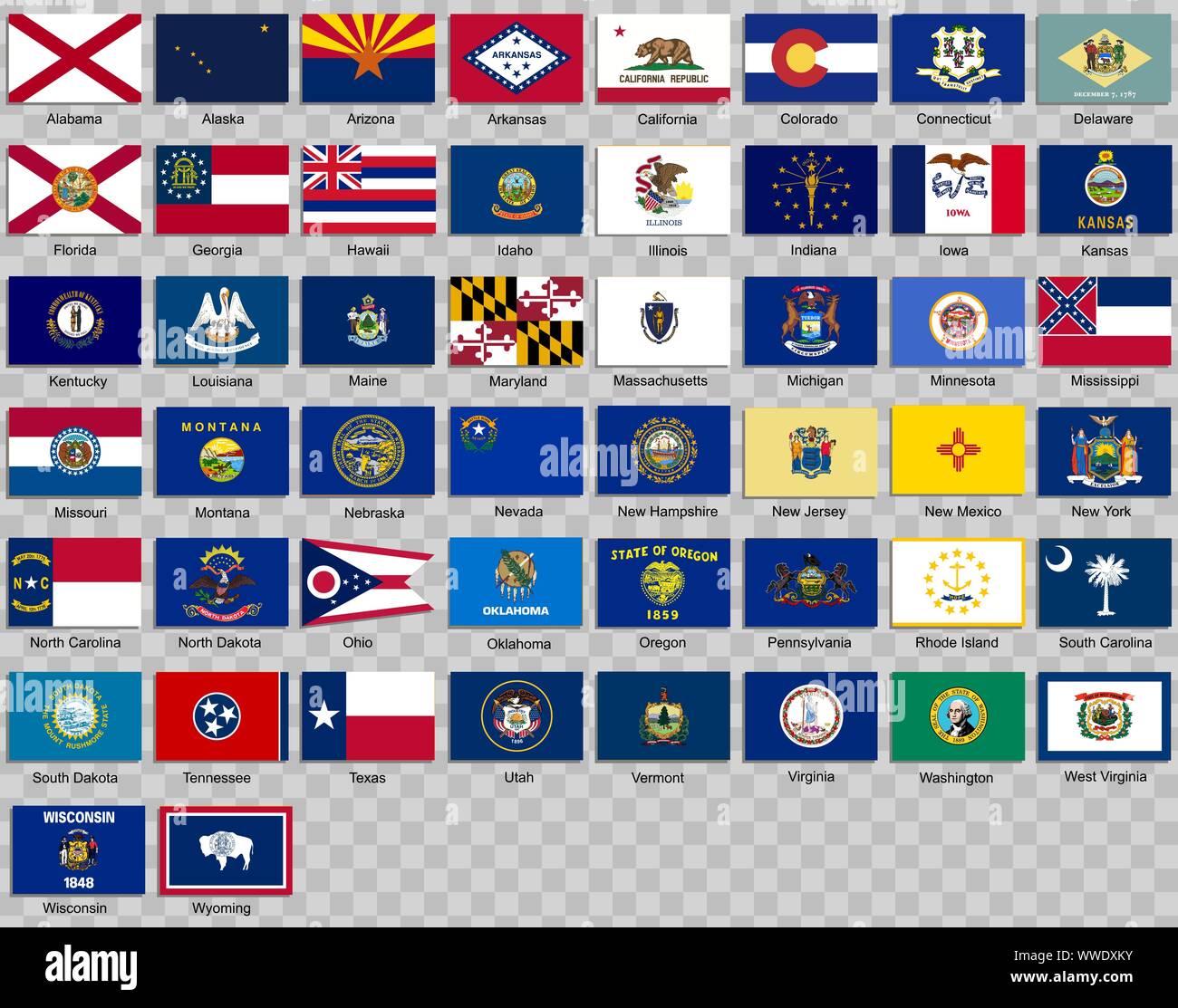 Michigan us usa flags Stock Vector Images - Alamy