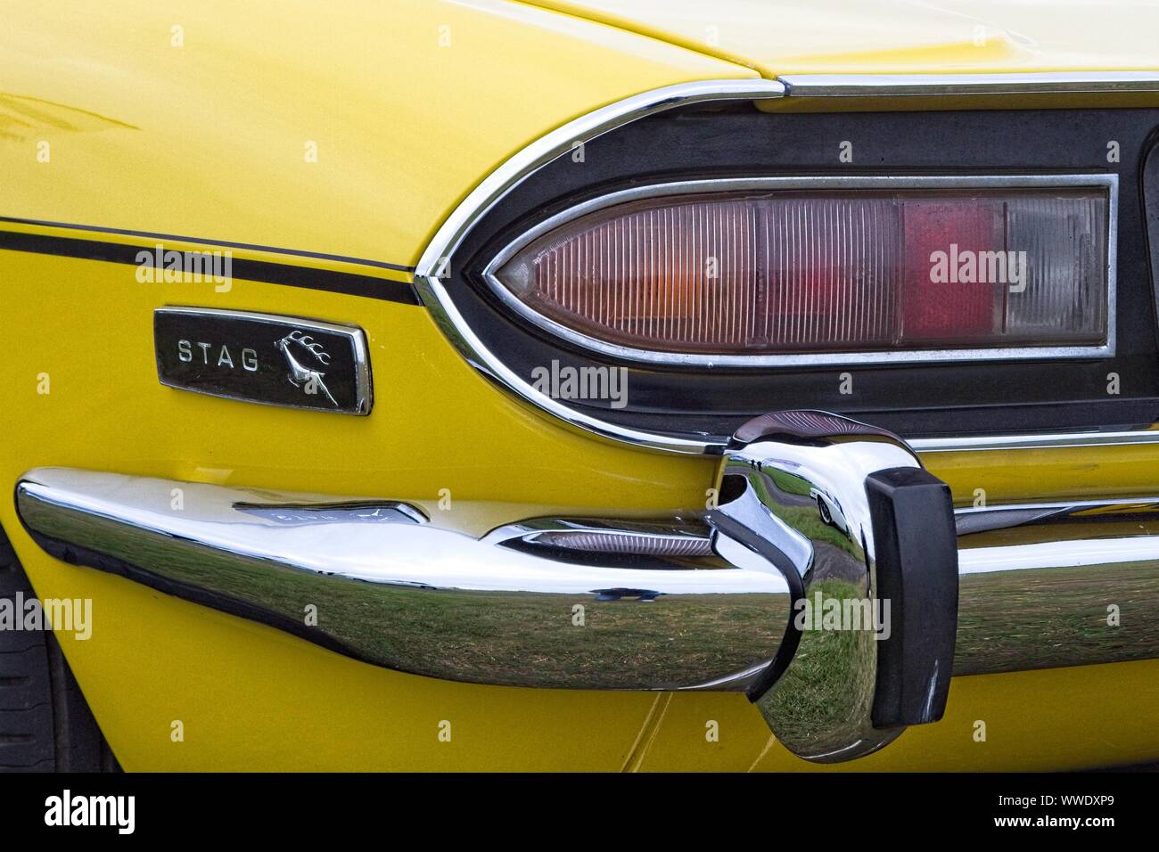 Left side rear quarter detail of a Triumph Stag classic British sports ...