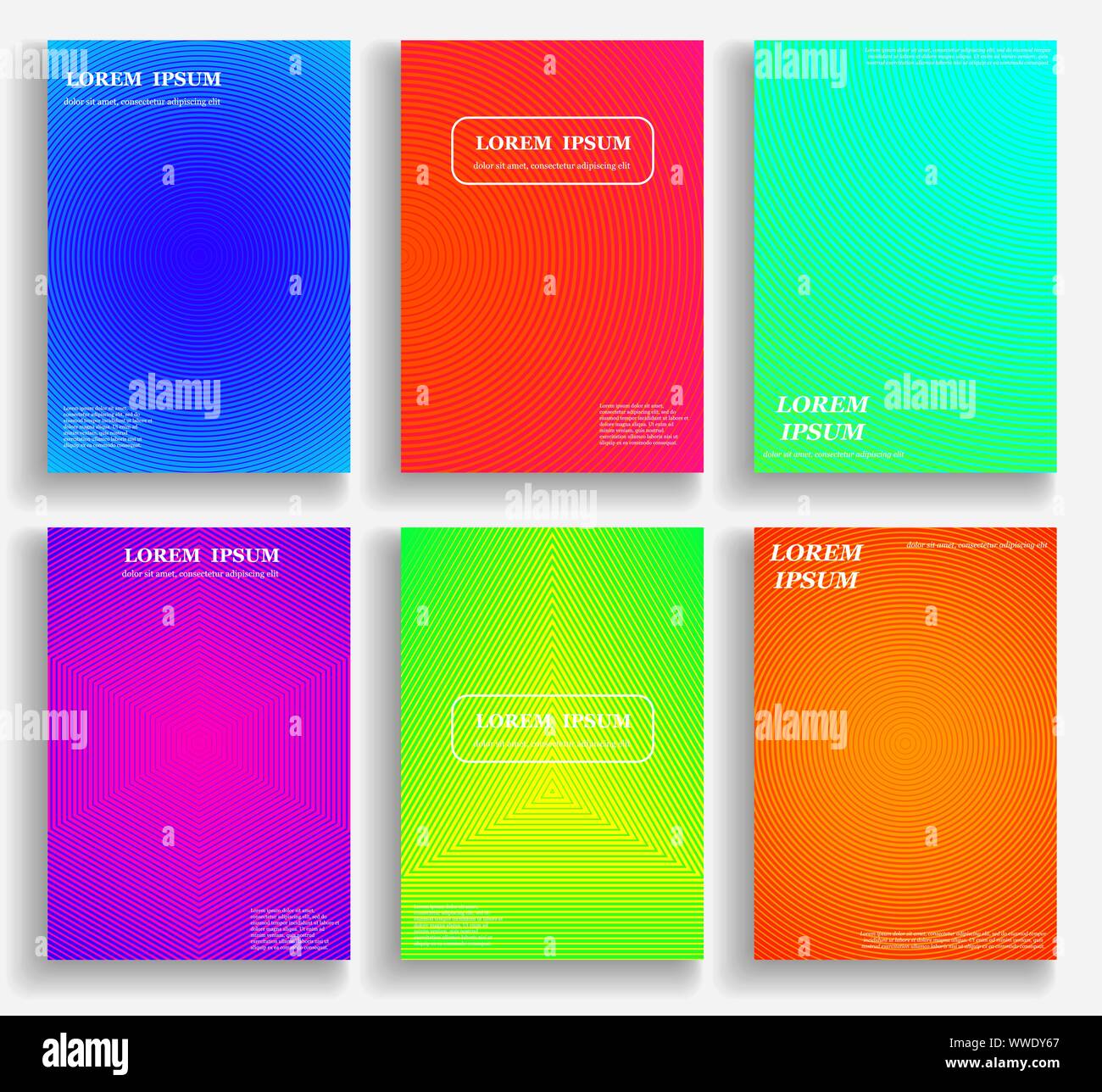 Template for cover design with geometric halftone gradients Stock ...