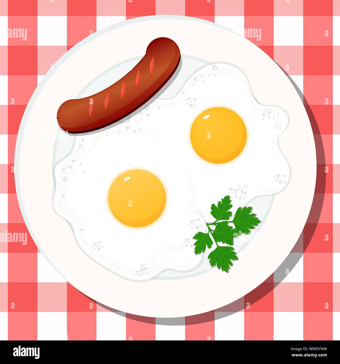 Vector drawing. Breakfast concept. Appetizing delicious sandwich Stock ...