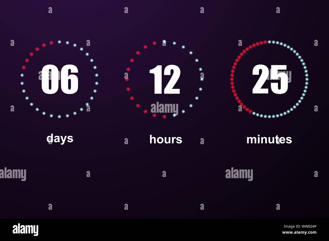 Countdown vector template digital clock timer background for coming soon Stock Vector Image ...