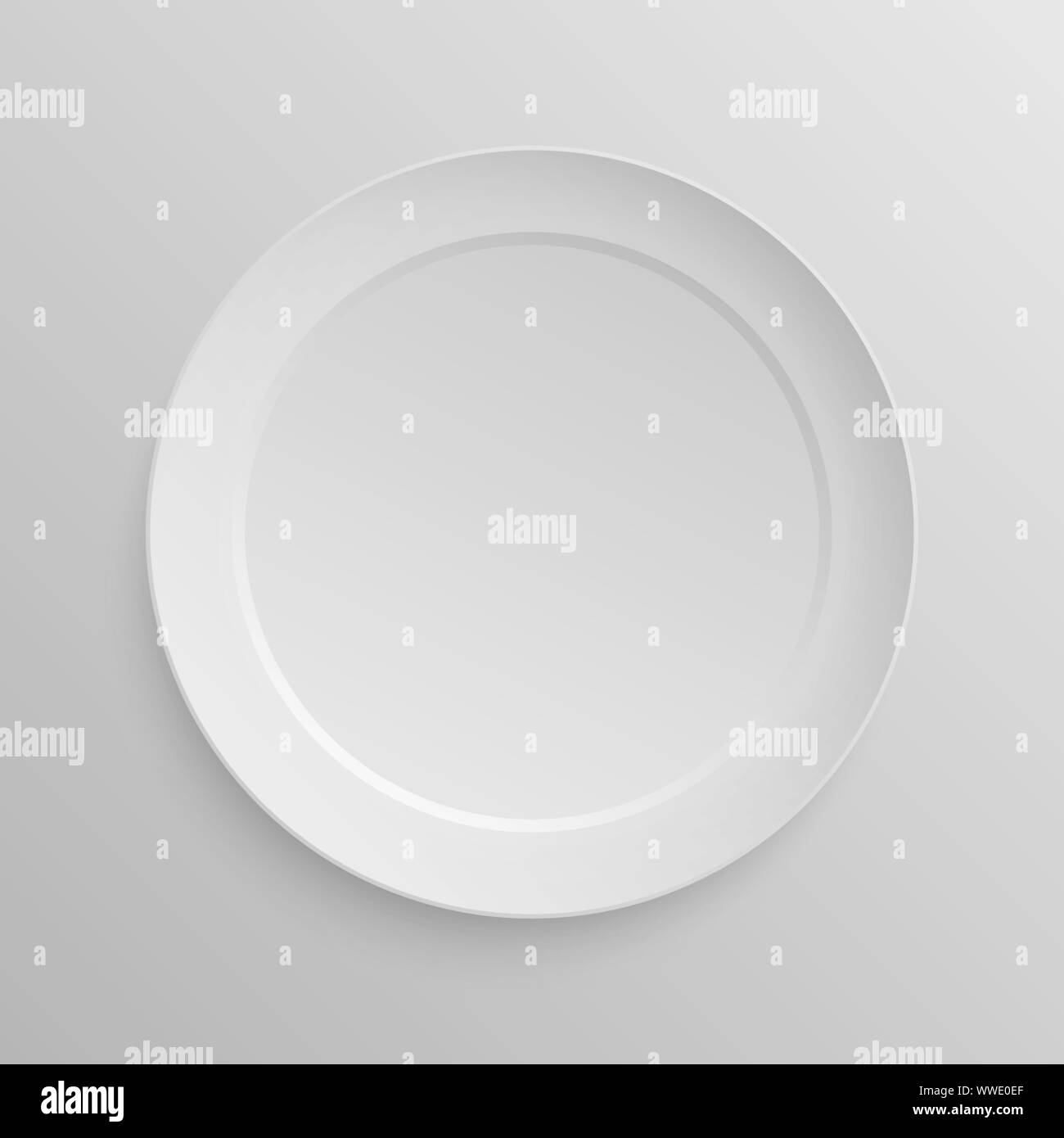 white dish plate background . Template for your design Stock Vector ...