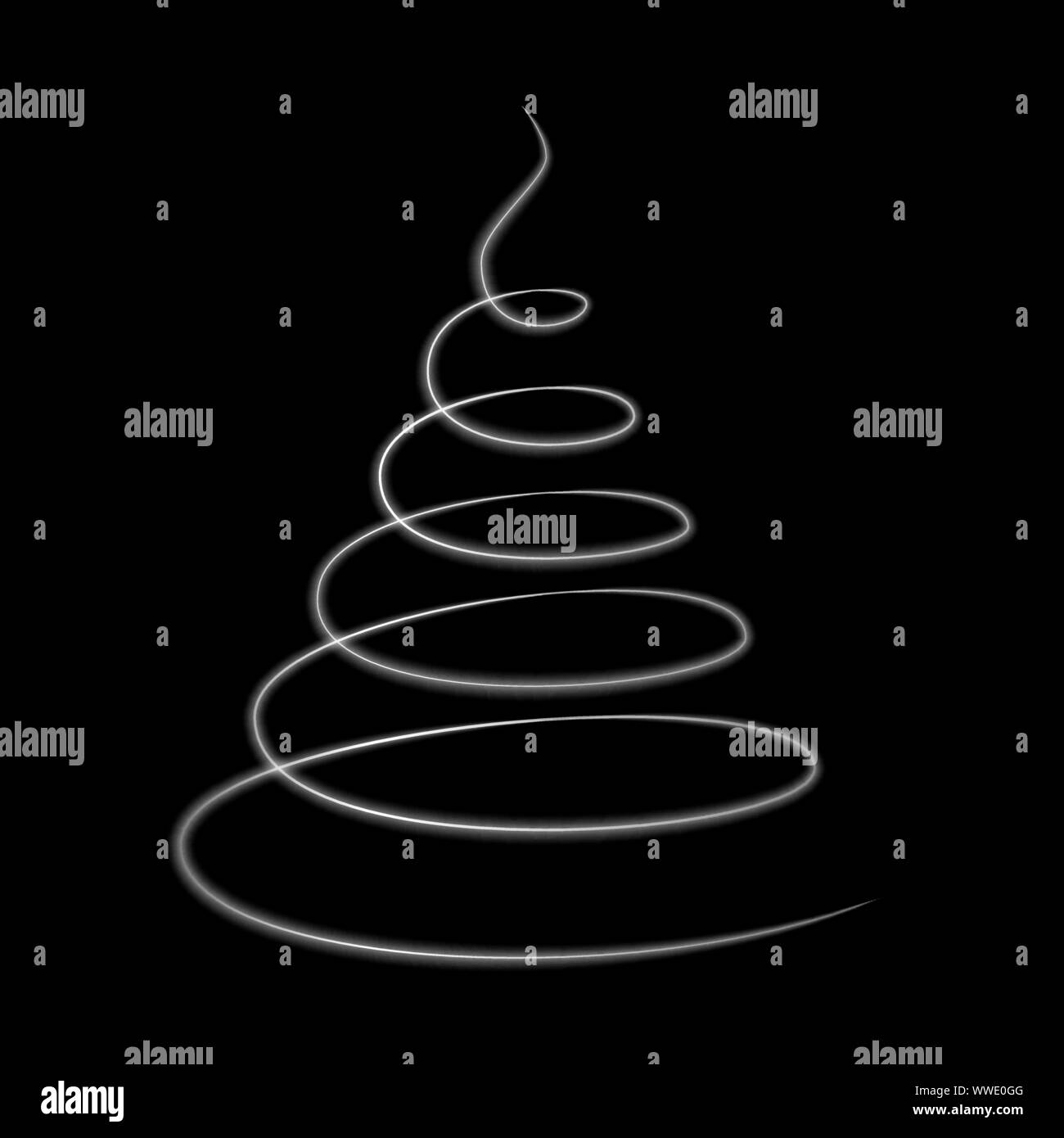 Glowing light fire line swirl spiral. Vector abstract light speed ...