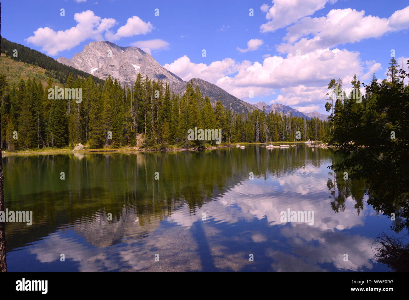Witnessed a beautiful reflection while taking a walk around String Lake ...