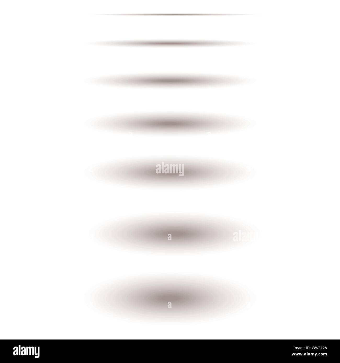 set of realistic vector shadows isolated on white background Stock ...