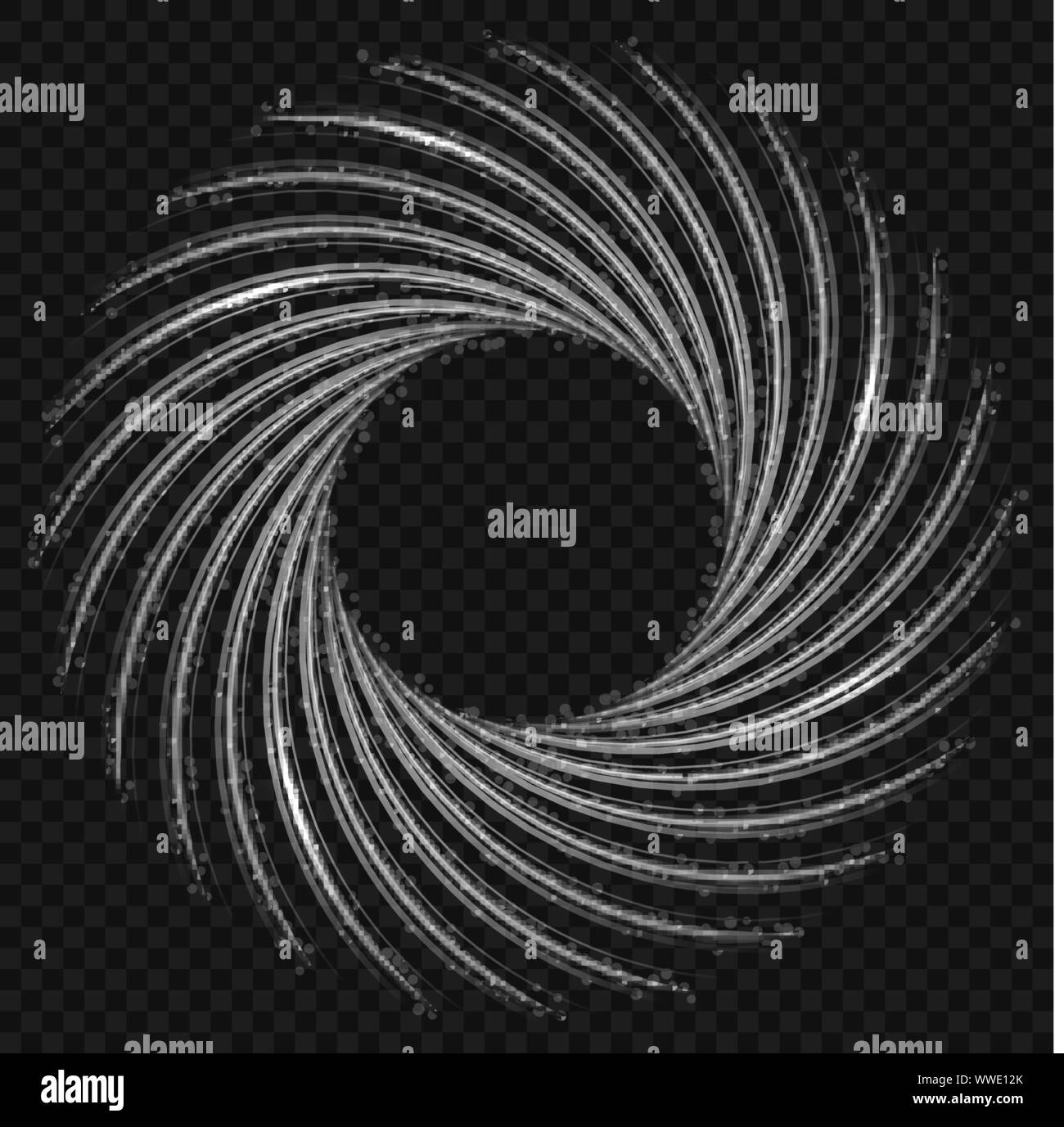 Vector fire light circle trail effect. Glowing flare light on ...