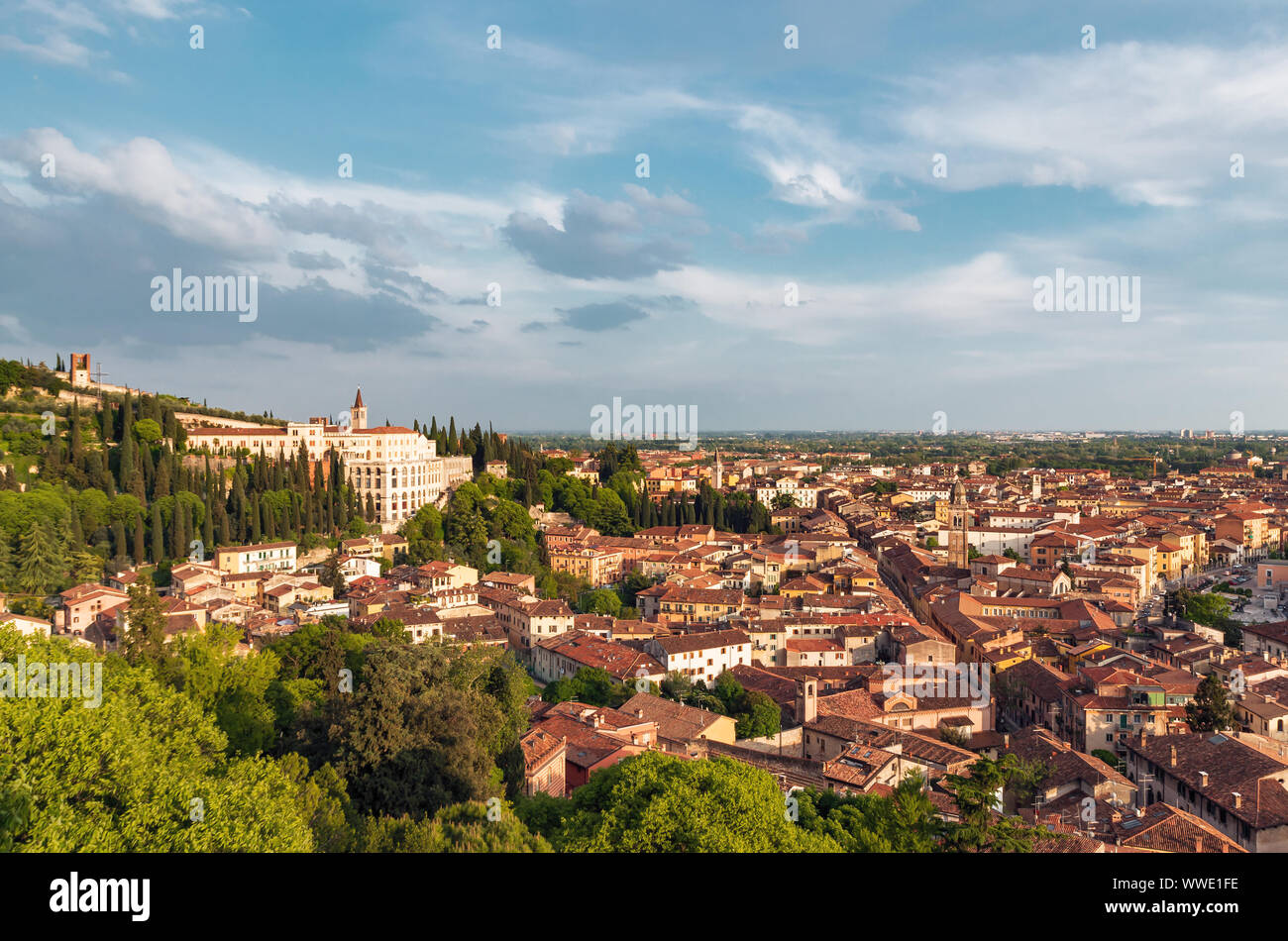 The best view on Verona in the evening Stock Photo - Alamy