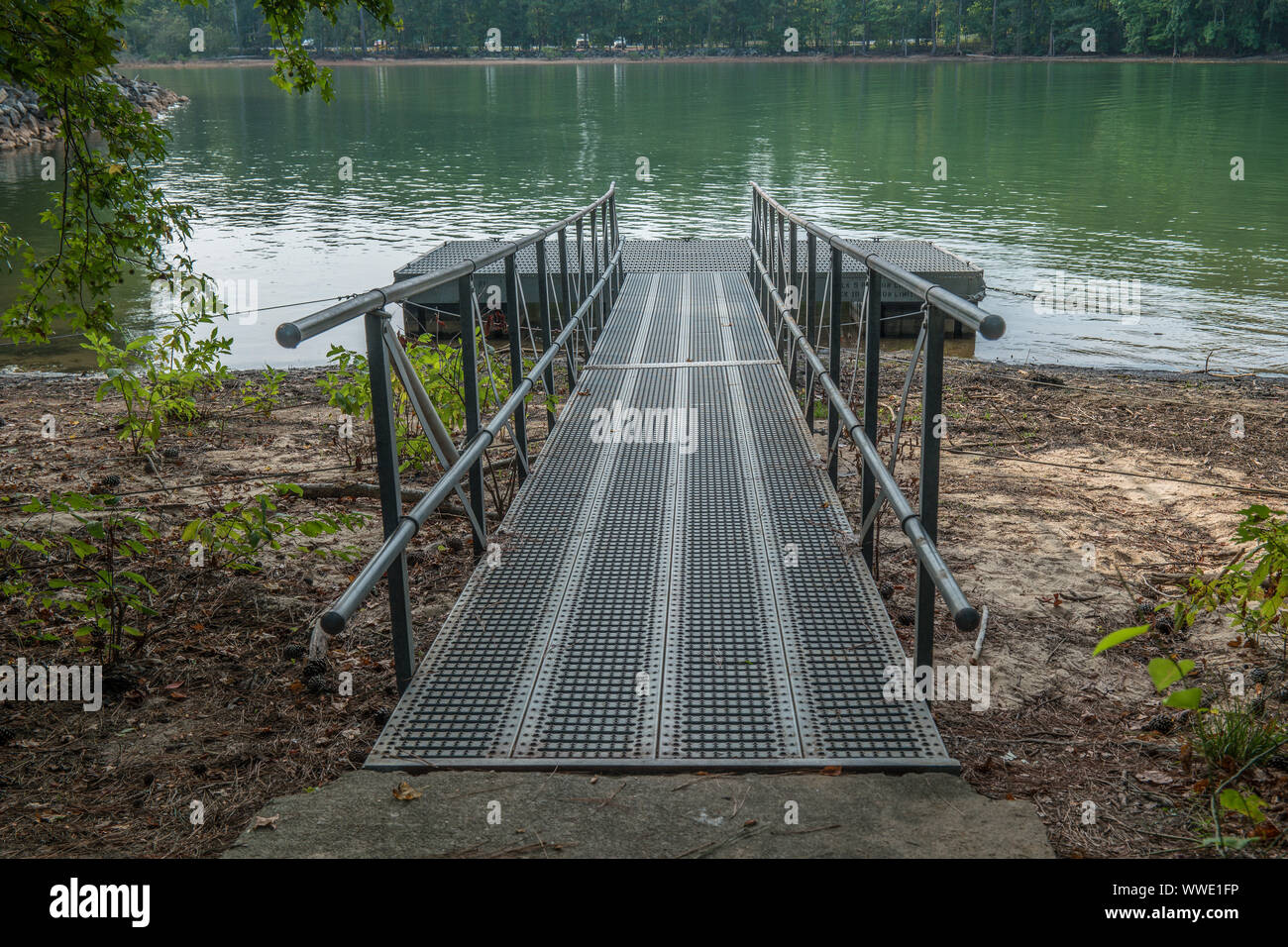 a aluminum floating dock for public use in the lake for small ...