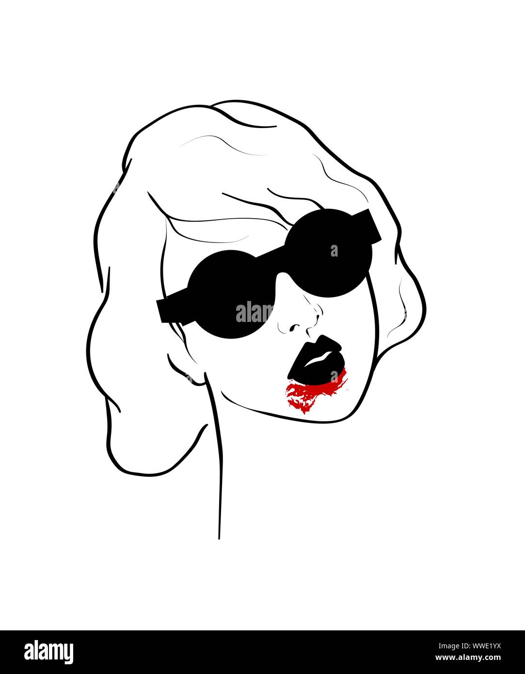 Halloween vampire design sketch woman in style pop art Stock Vector ...