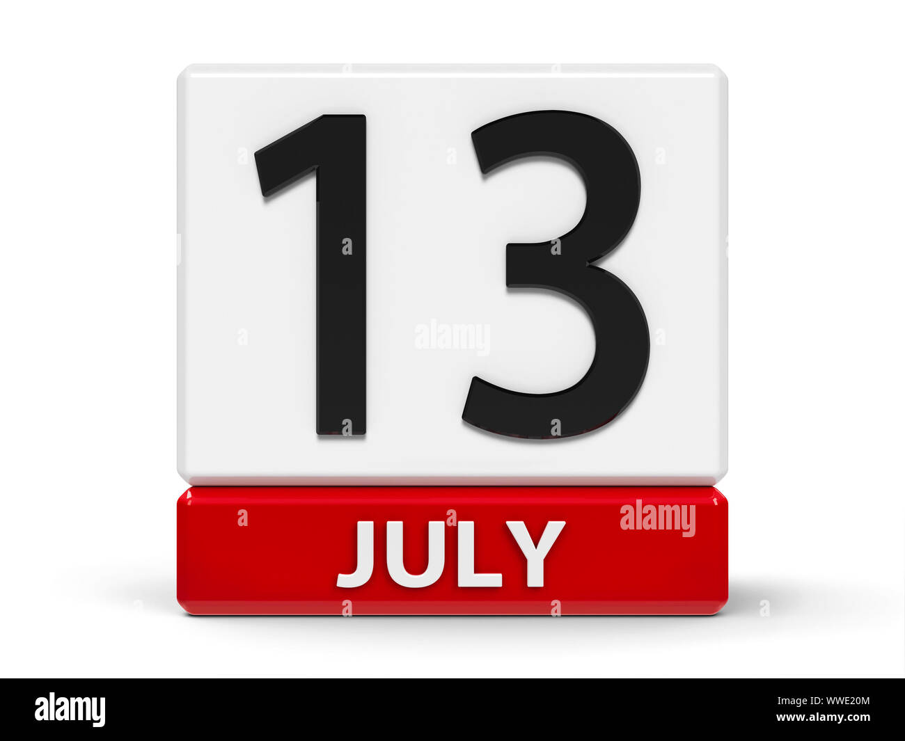 13 july calendar icon hi-res stock photography and images - Alamy