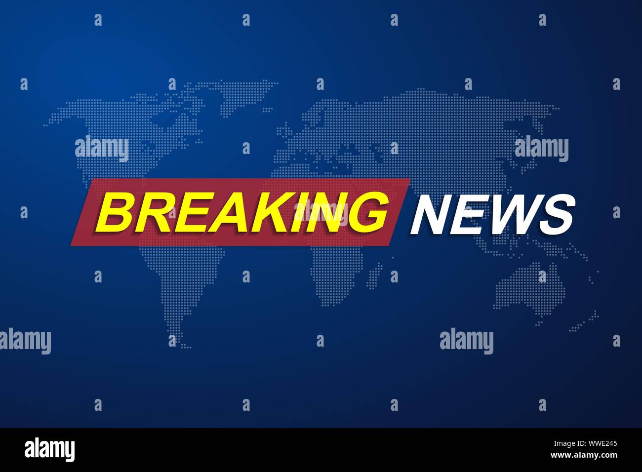 Breaking News title template for TV screen background Stock Vector ...