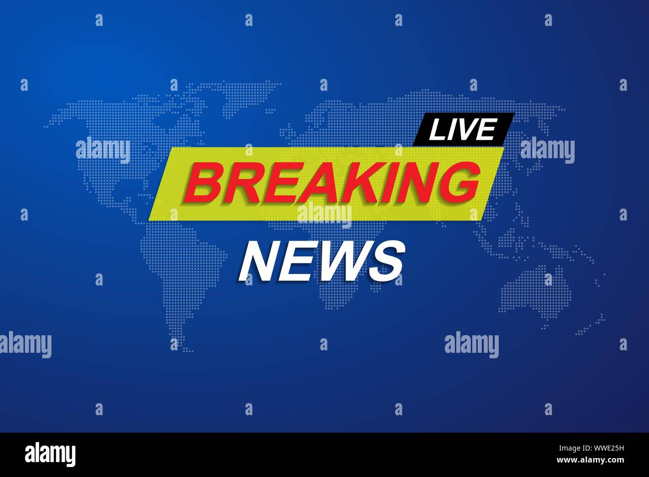 Breaking News title template for TV screen background Stock Vector ...