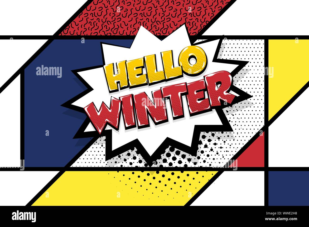 Winter comic text speech bubble pop art Stock Vector Image & Art - Alamy